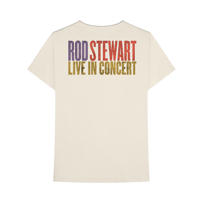 Rod Stewart Repeat Logo Live In Concert T Shirt Rod Stewart Official Store
